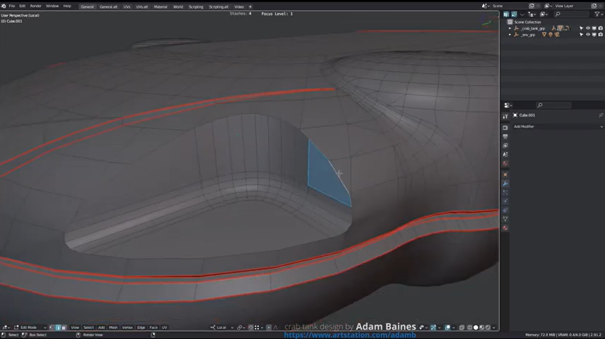 Blender机械建模插件MESHmachine:环路选择