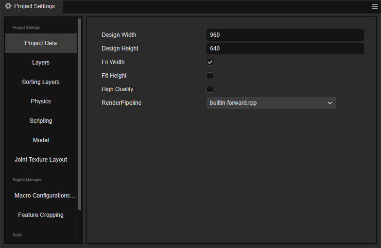Cocos Creator:项目设置