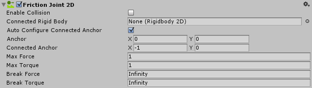 Unity3D：2D 摩擦关节