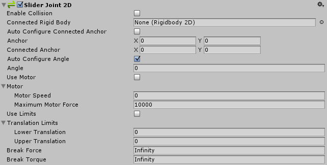 Unity3D：2D 滑动关节