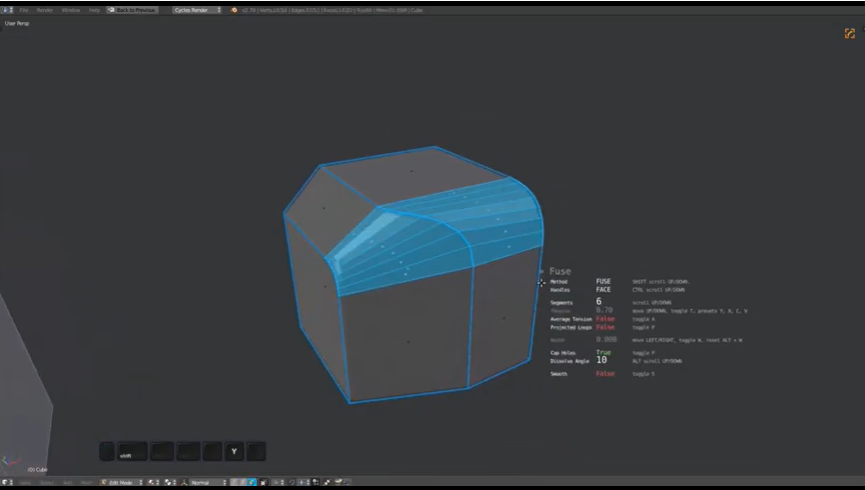 Blender机械建模插件MESHmachine倒角和圆角:转弯