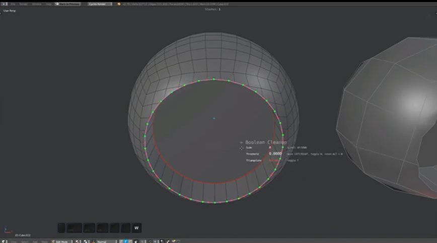 Blender机械建模插件MESHmachine:布尔清理