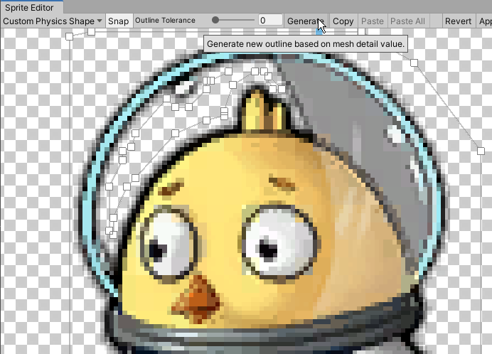 Unity3D:Sprite Editor:Custom Physics Shape Unity3D:Sprite Editor:Custom Physics Shape